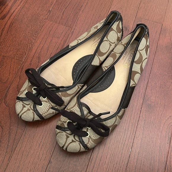 Coach | Shoes | Womens Coach Tie Flats | Poshmark